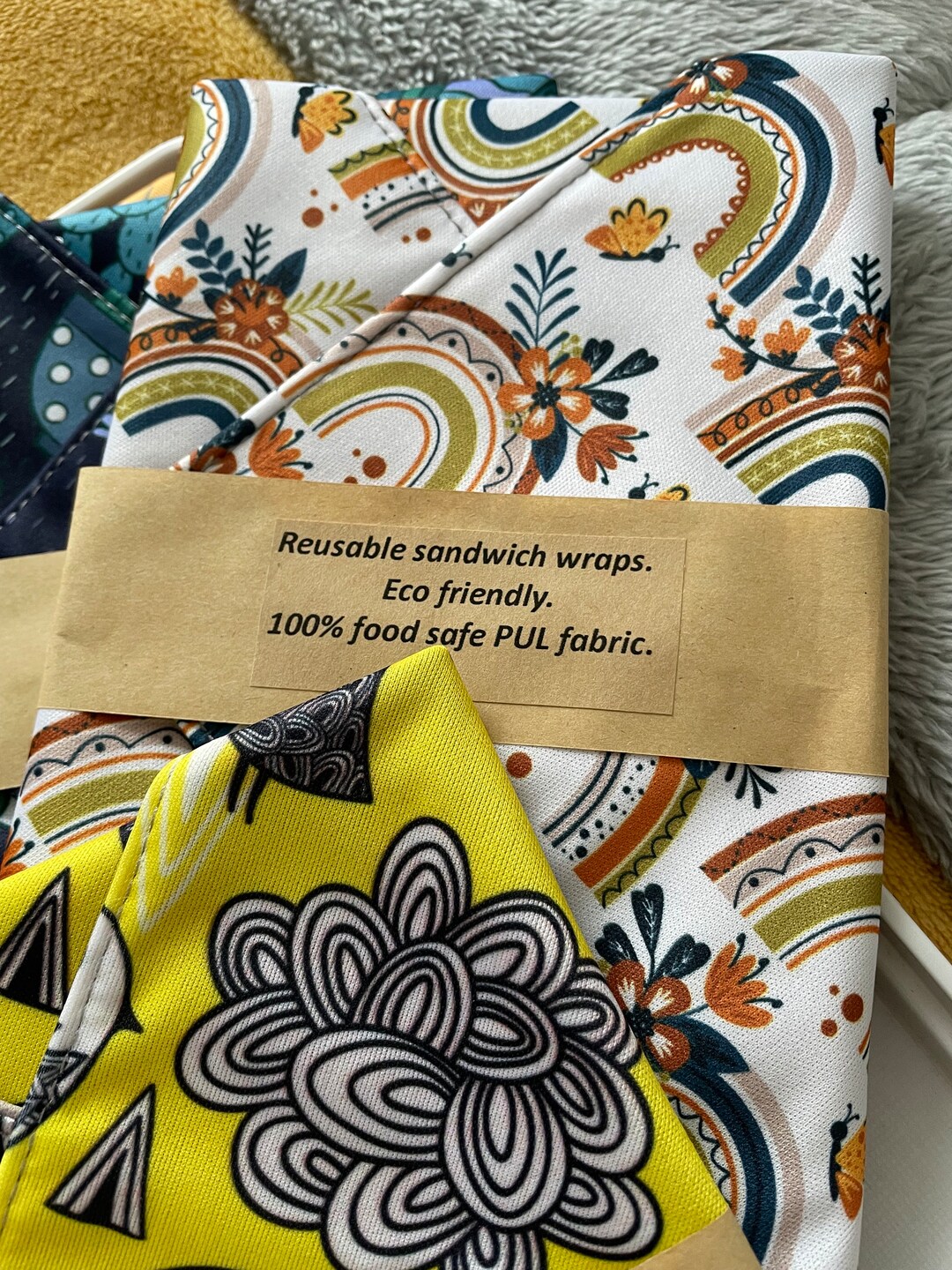 Reusable Sandwich Wrap: Eco-friendly Food Safe PUL Fabric - Etsy UK