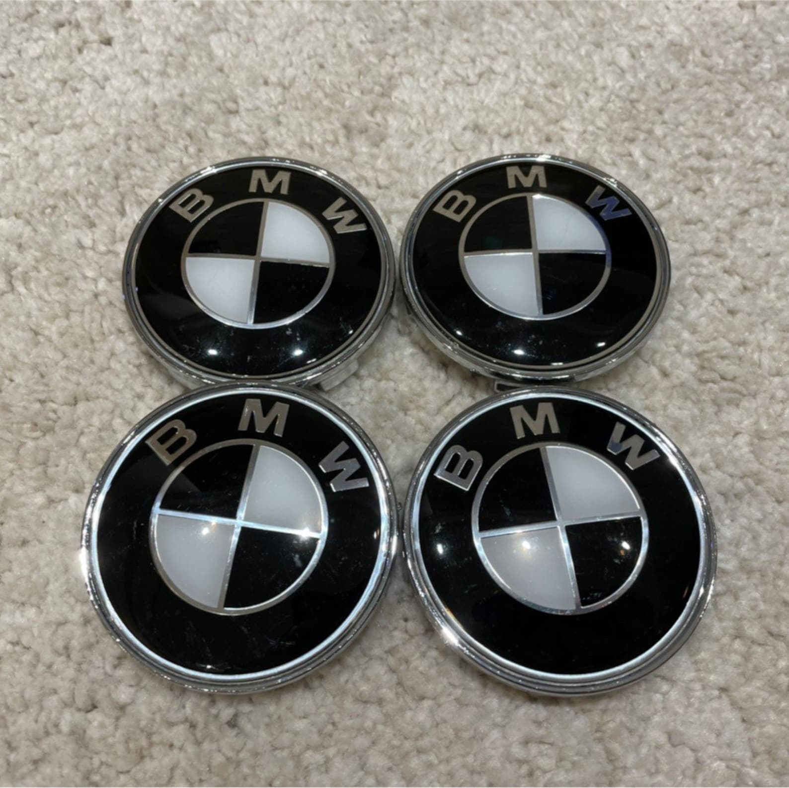 BMW Black and White 68mm Emblem Logo Badge Hub Wheel Rim | Etsy
