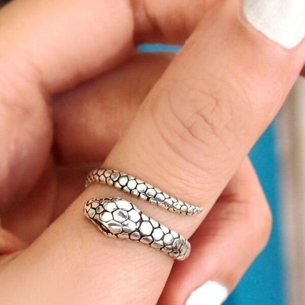 Silver Snake Ring - Etsy