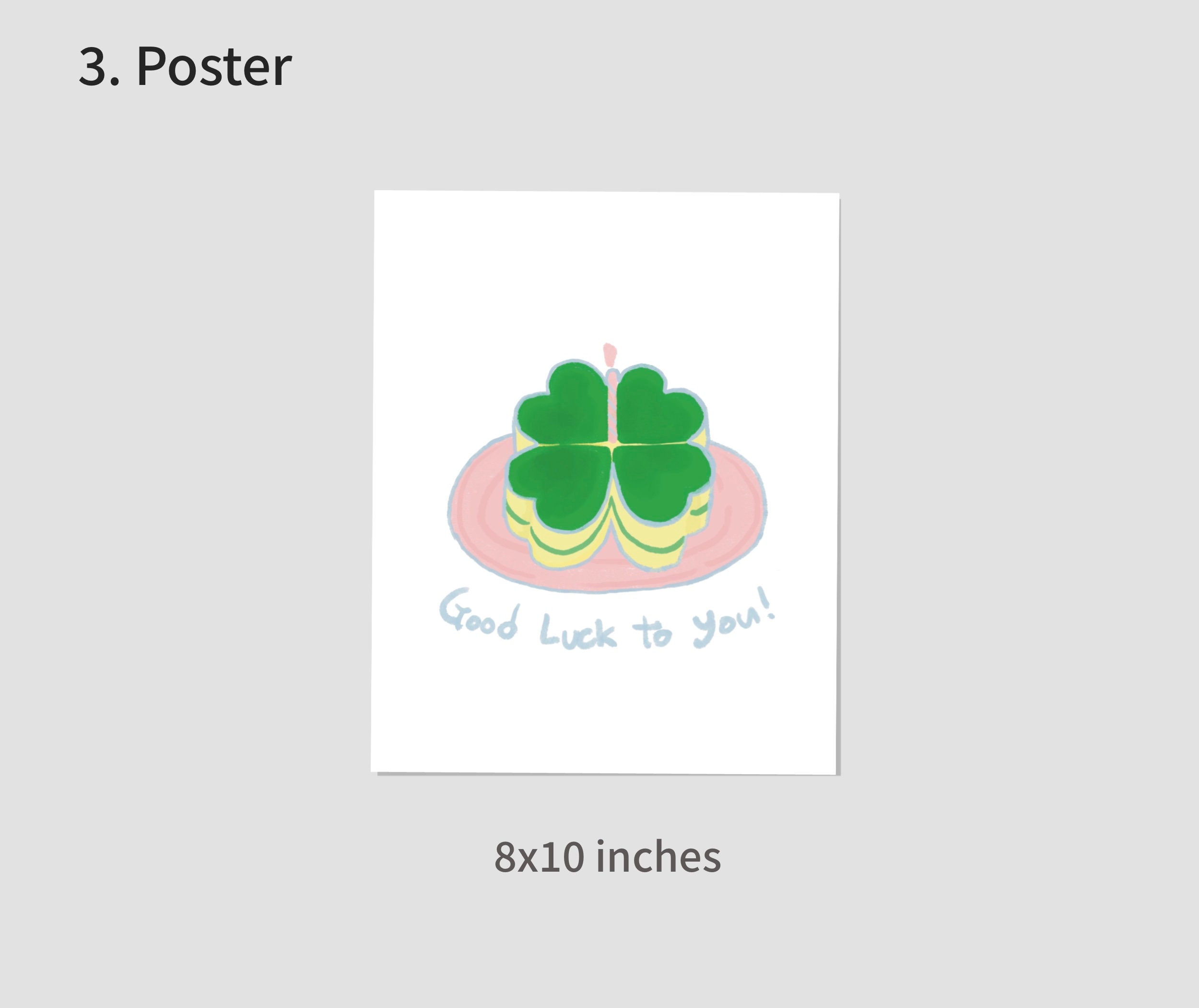 Good Luck Cake Digital Printable Card,letter Paper, Poster, Anniversary ...