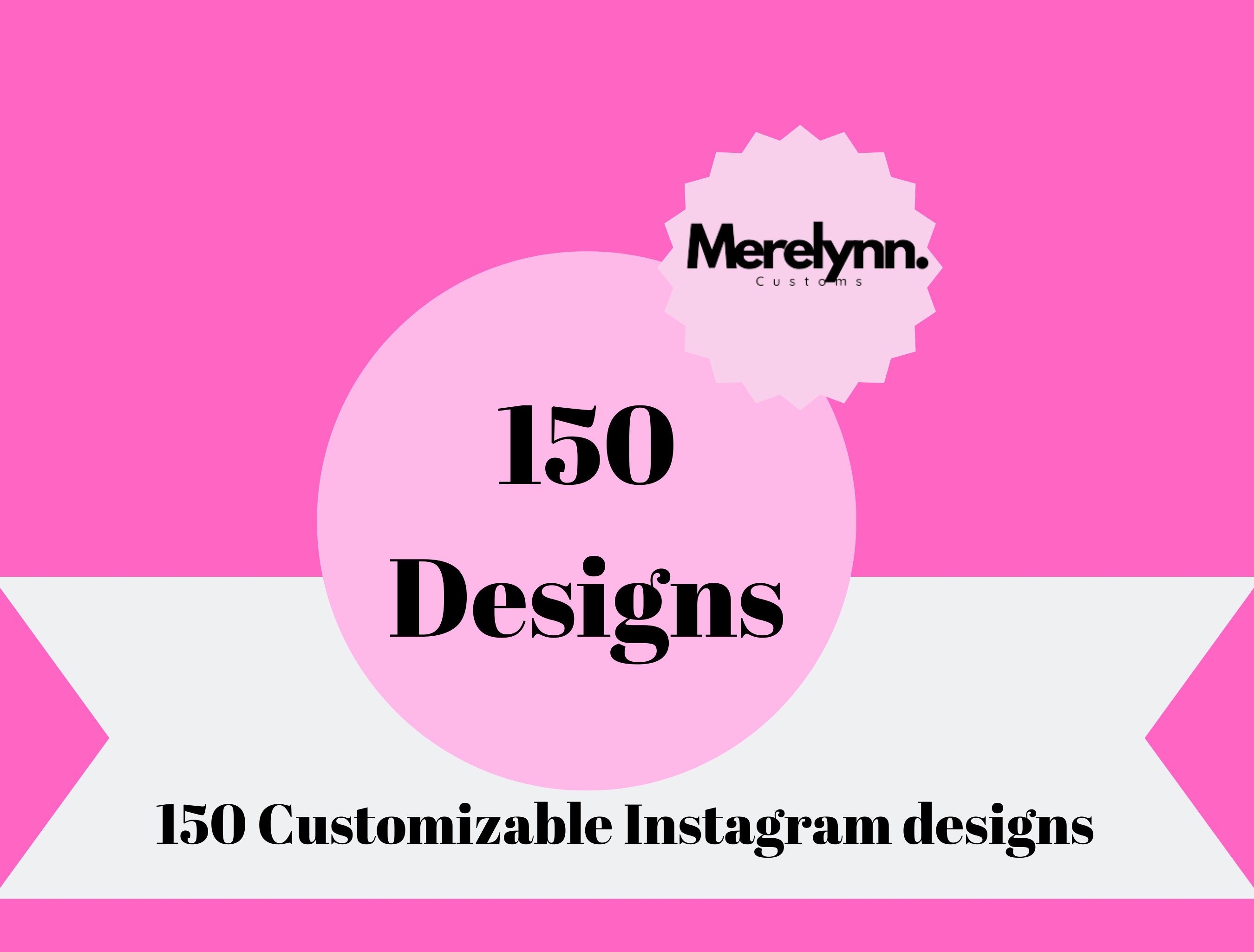 150 Pink Instagram Design Templates: Canva Customizable Templates ...