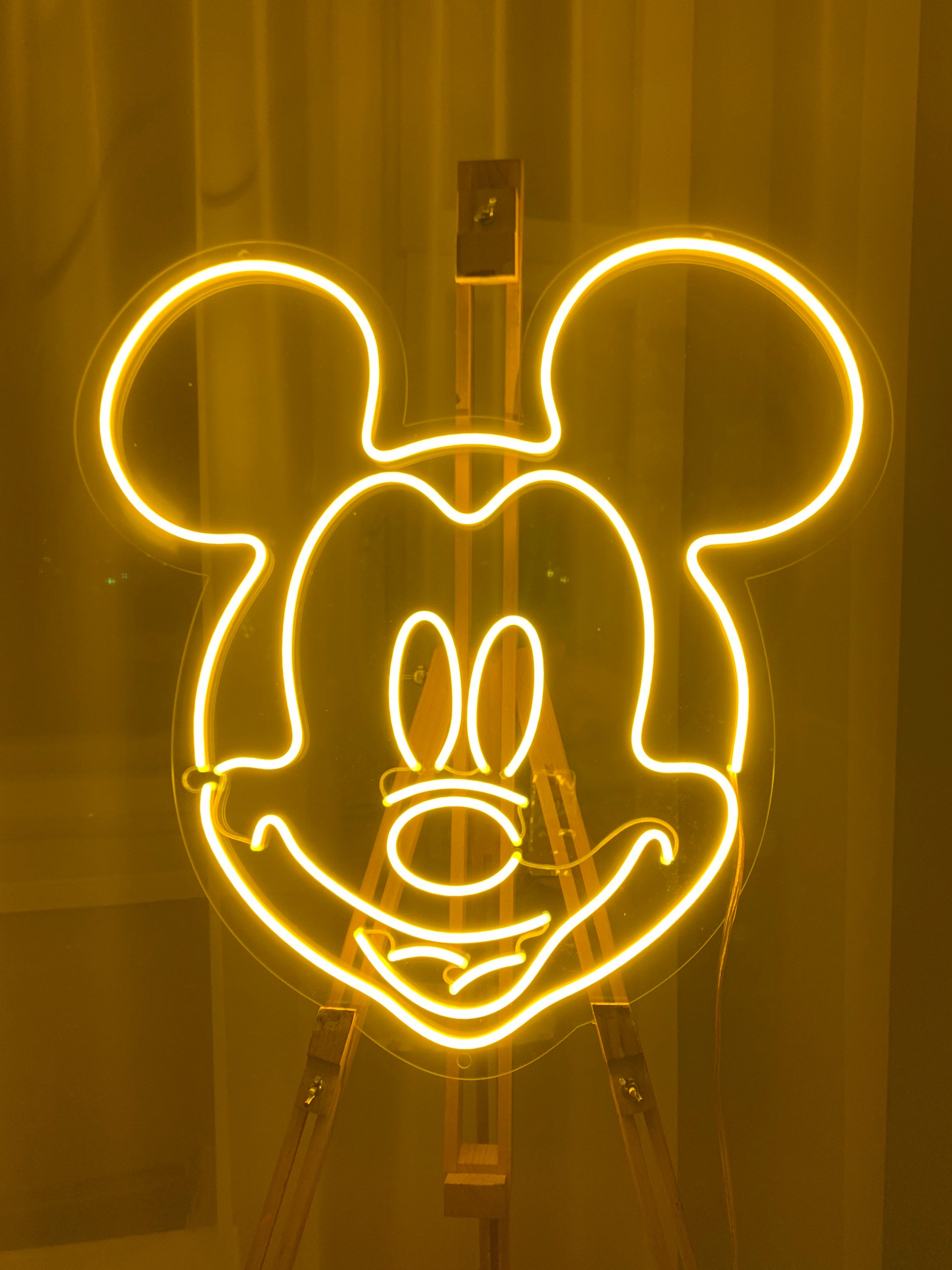 Neon Mouse Cartoon Hero , Neon Sign Home Decor - Etsy