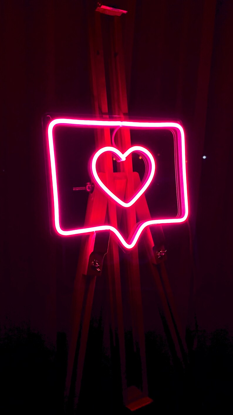Like LED Neon Sign, Home Neon Sign, Wedding LED Sign, Neon Sign Pink ...