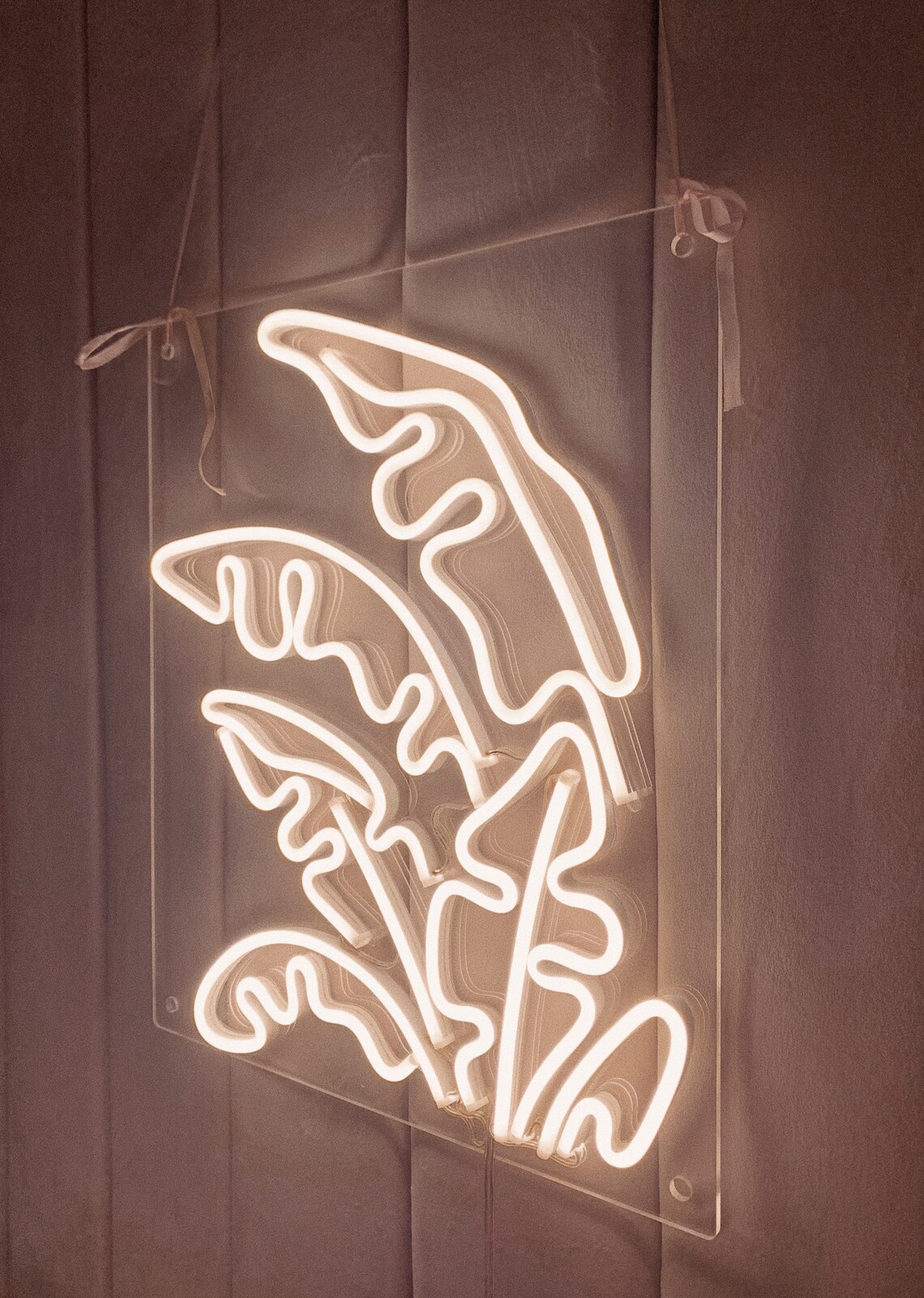 Neon Sign Tropical Leaves | Etsy