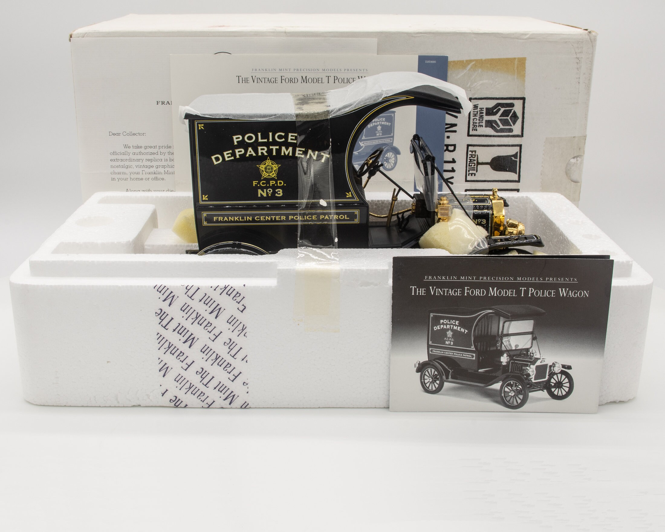 Vintage Ford Model T Police Wagon, Franklin Mint, Diecast, 1/16th Scale ...