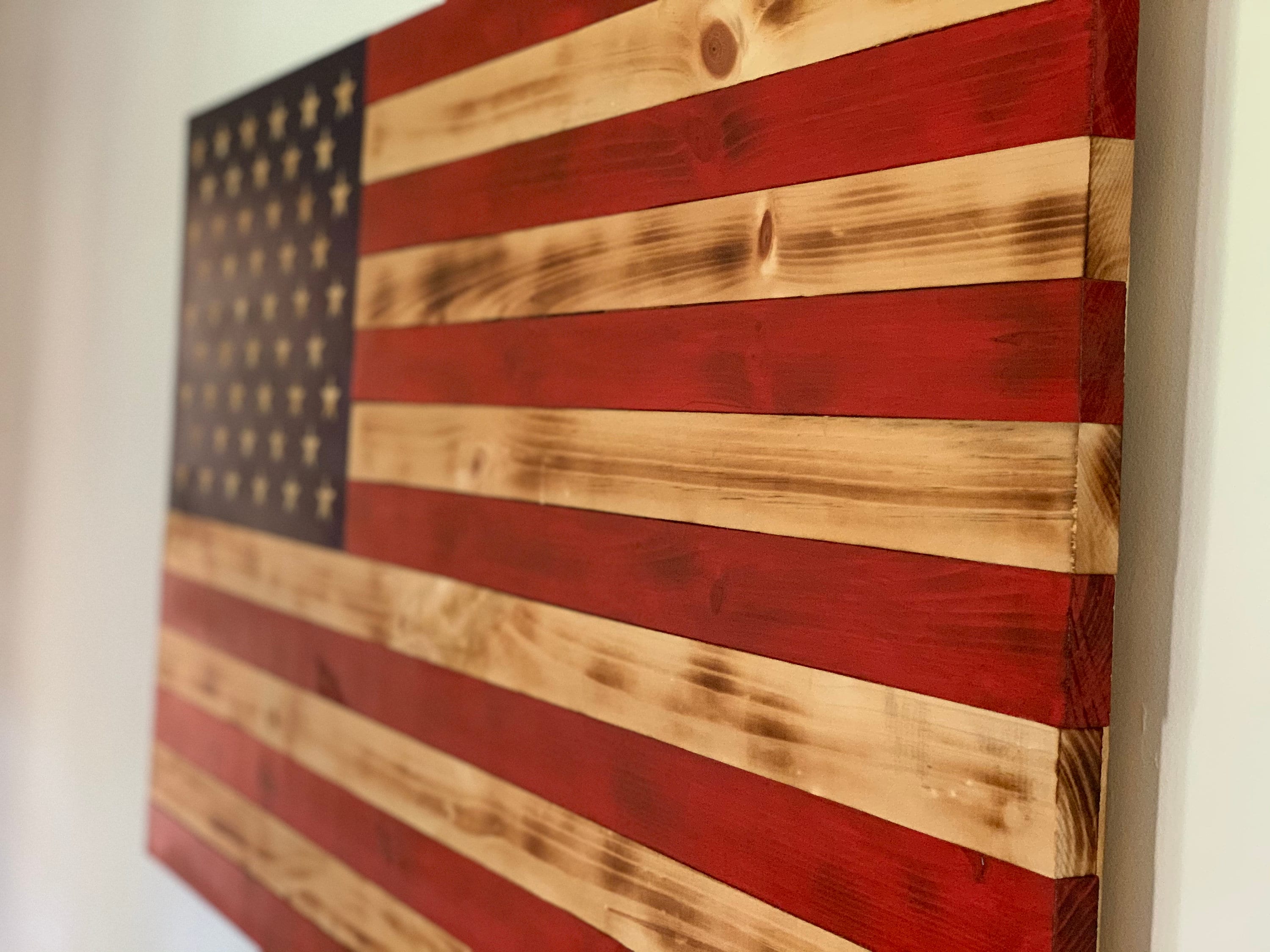 EXTRA LARGE Rustic American Flag Customized 48 X 26 - Etsy