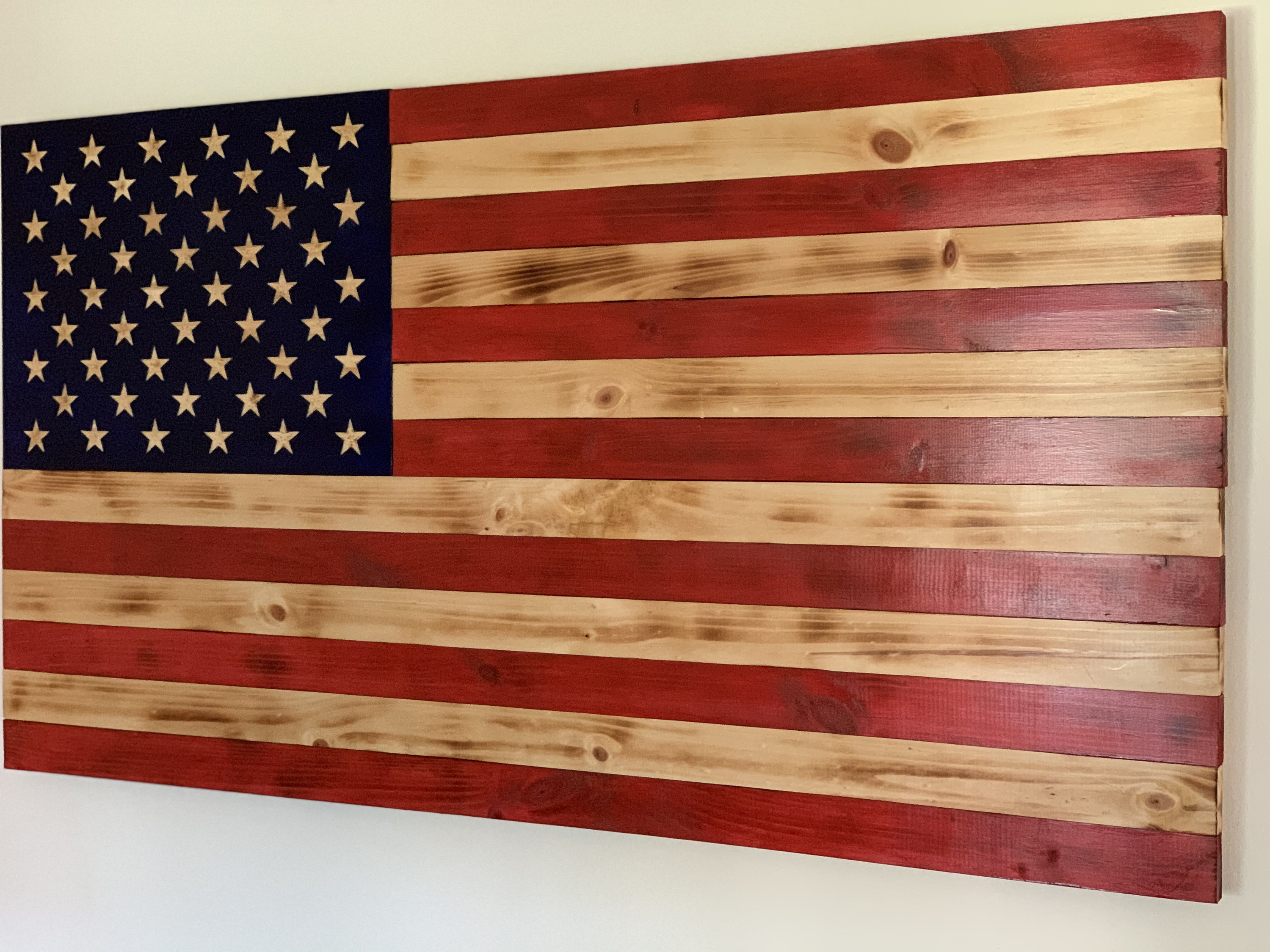 EXTRA LARGE Rustic American Flag Customized 48 X 26 - Etsy