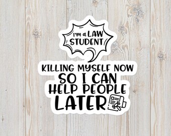 Stickers Paper & Party Supplies water bottle sticker Future lawyer ...