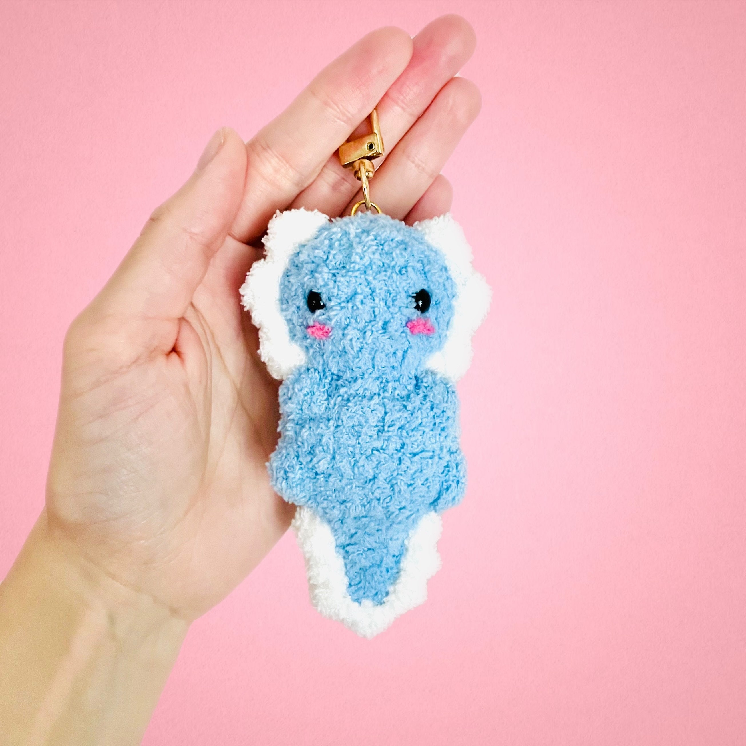 MINI Axolotl Keychain Backpack Buddy Accessory Plushie Made to Order - Etsy