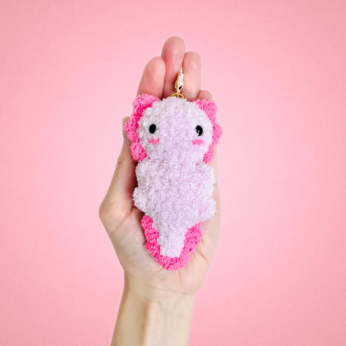MINI Axolotl Keychain Backpack Buddy Accessory Plushie Made to Order - Etsy