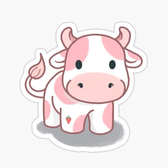 Stickers Pink Cow Sticker Embellishments Craft Supplies & Tools etna.com.pe