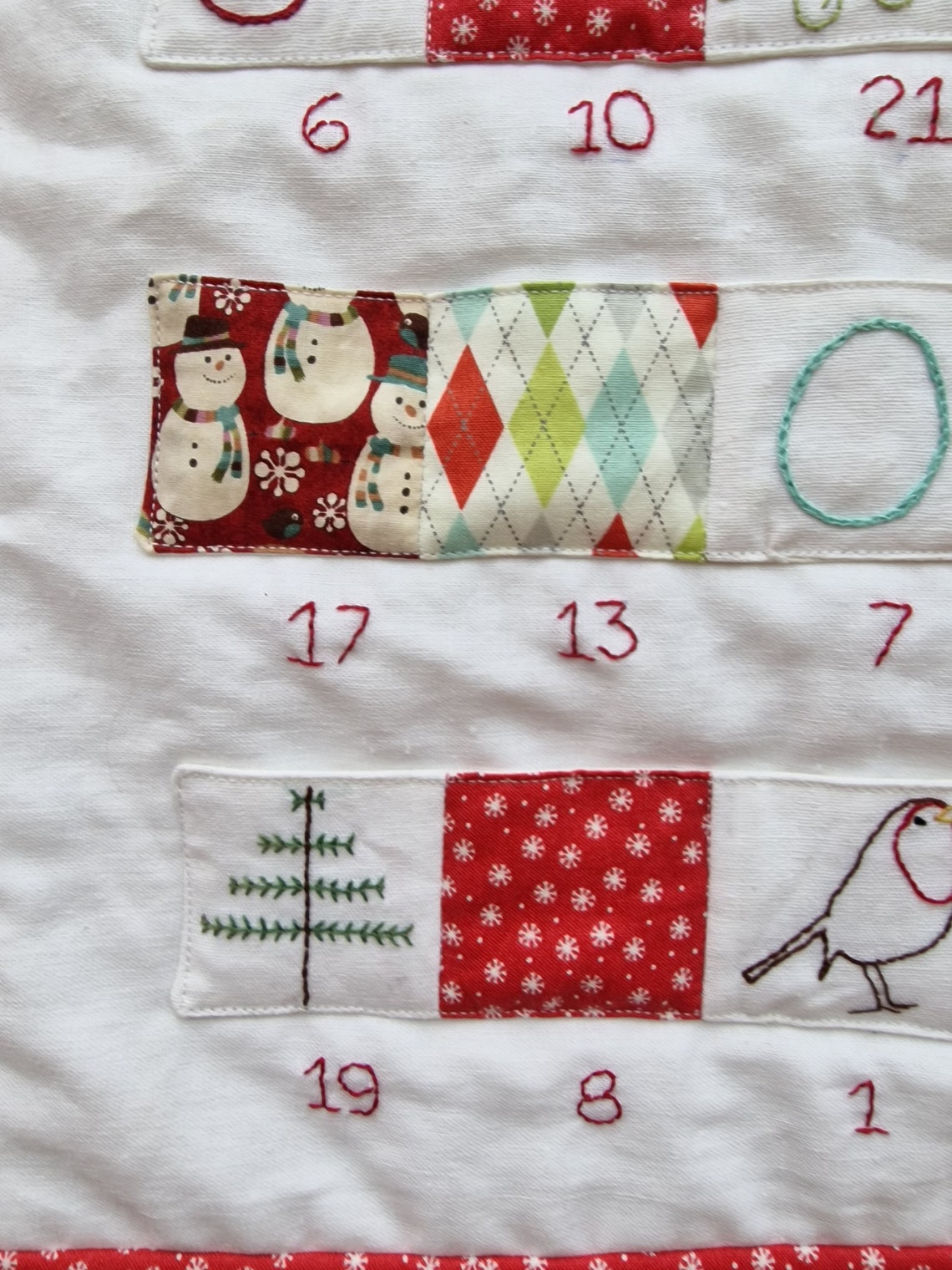 Hand Embroidered Advent Calendar Pattern - Digital Download - Etsy