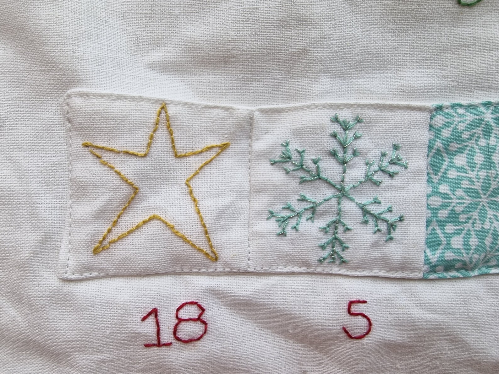 Hand Embroidered Advent Calendar Pattern - Digital Download - Etsy