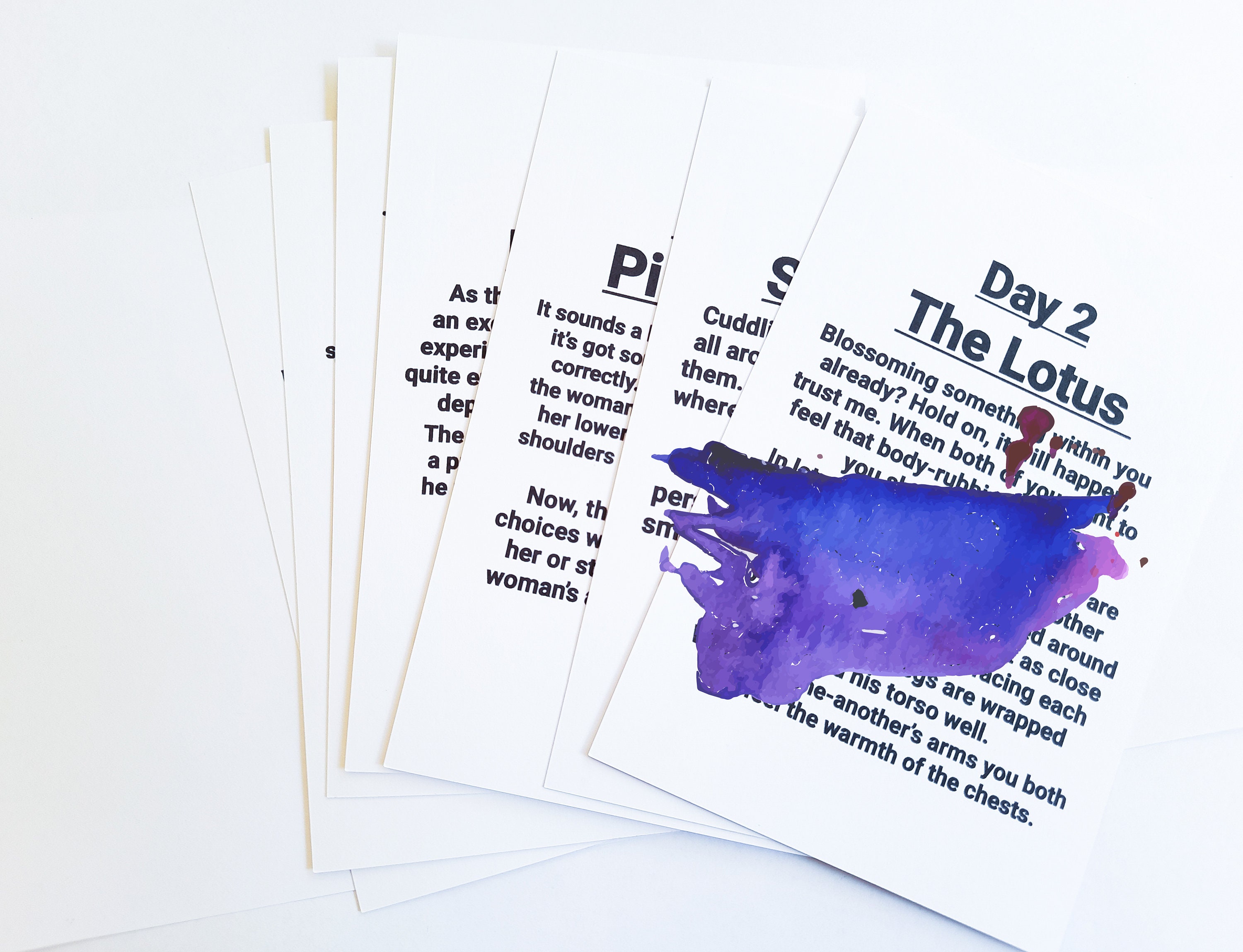 Adult 7 Day Sex Position Challenge Cards Educative Cunnilingus