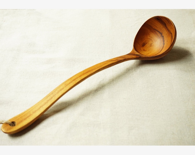 LARGE Ladle 15 Inch - Golden Teak | Handmade Wooden Cooking Utensils ...