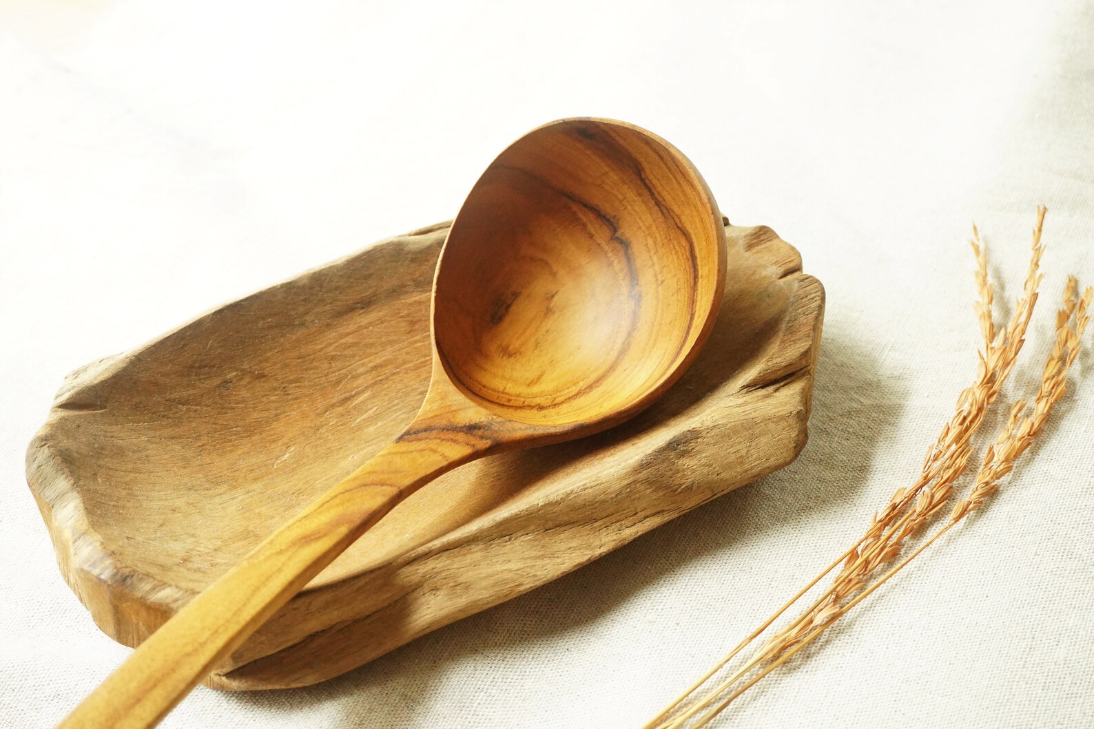 LARGE Ladle 15 Inch - Golden Teak | Handmade Wooden Cooking Utensils ...