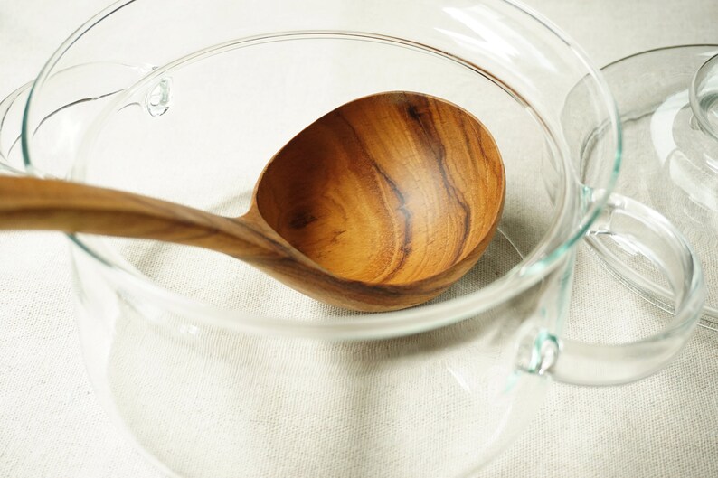 LARGE Ladle 15 Inch - Golden Teak | Handmade Wooden Cooking Utensils ...