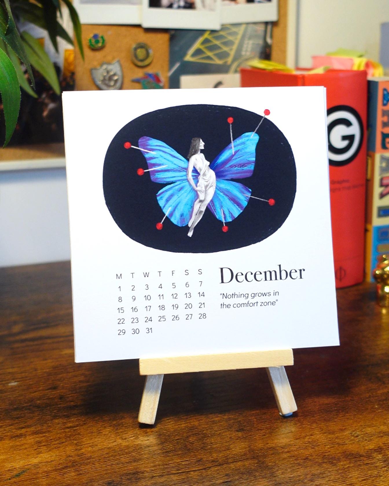2026 Medieval Illustrated Desk Calendar With Wooden Stand: Strange Old ...