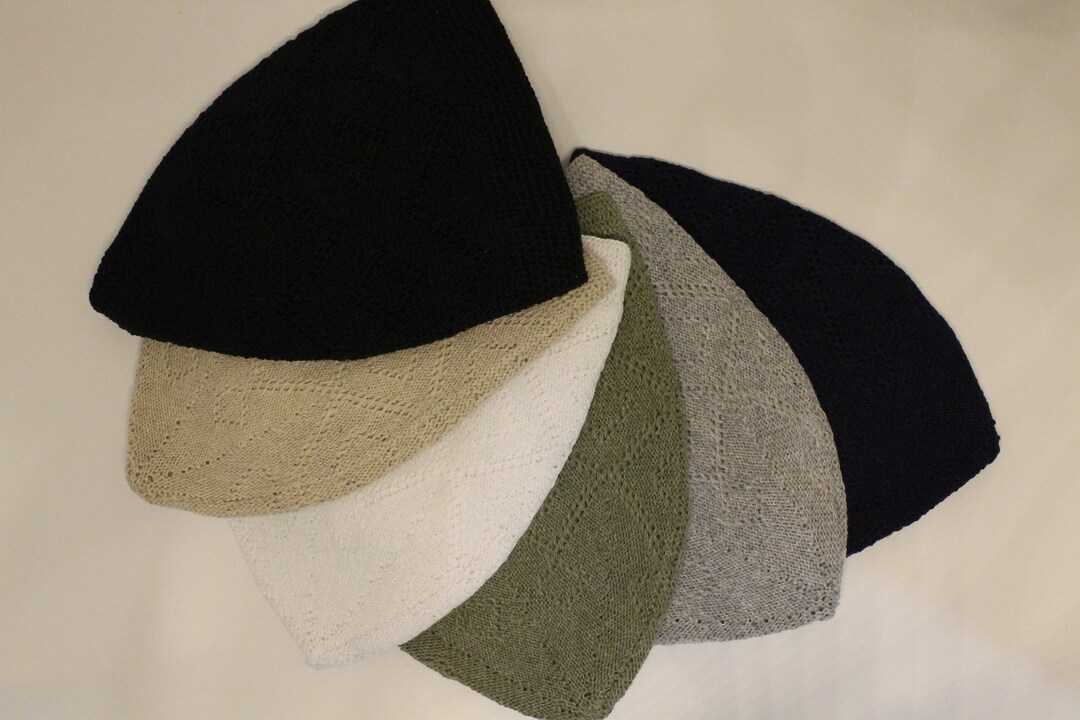 Men's Kufi Skullcap, Men's Taqiya, Organic Skullcap, Men's Skull Cap ...