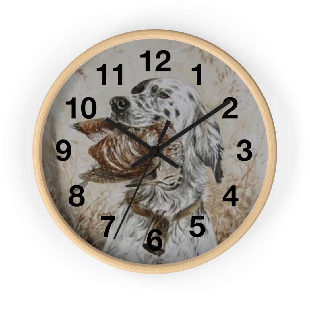 Setter Hunting Dog Picture Wall Clock, Hunter Clock - Etsy