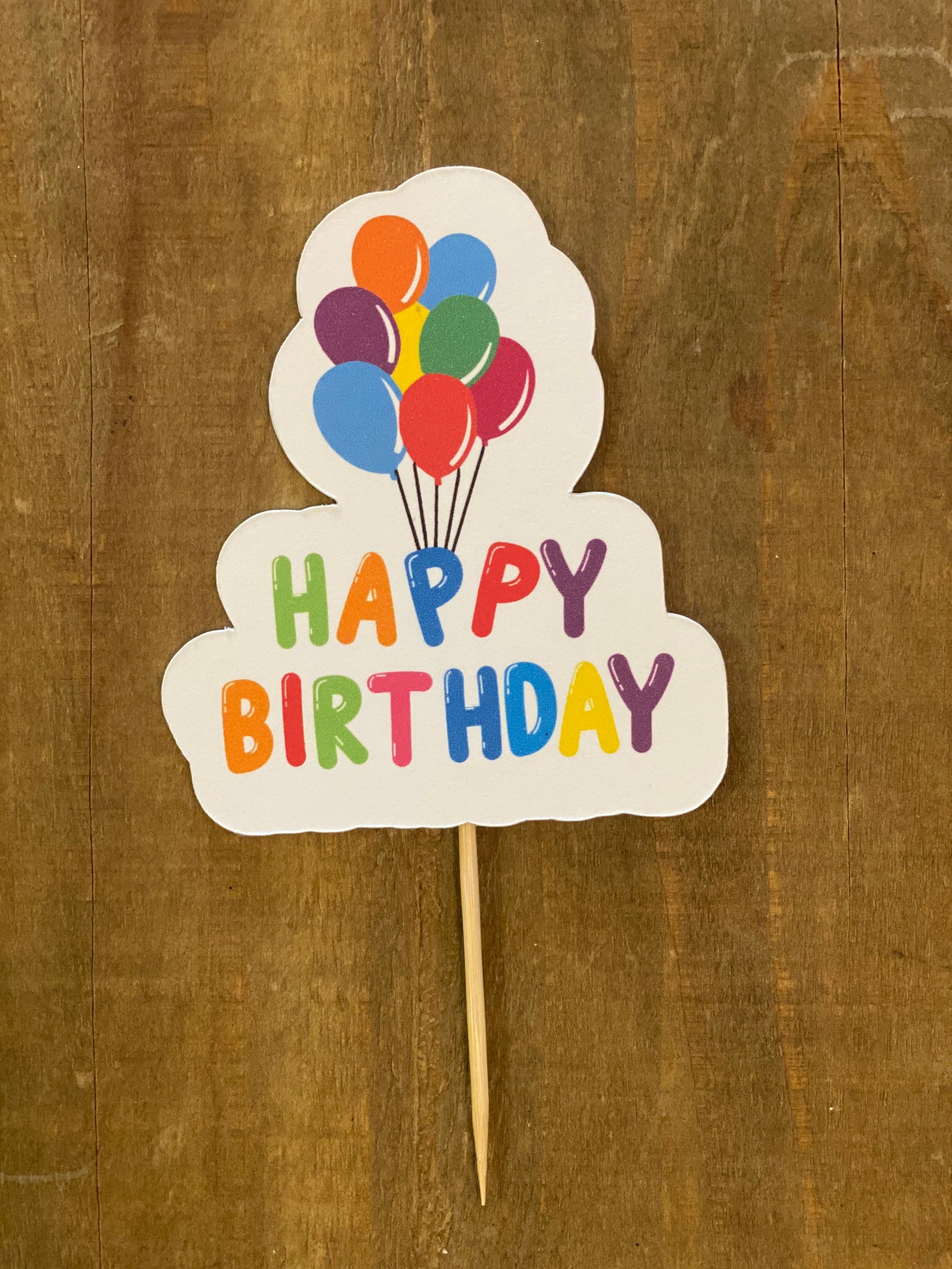 Happy Birthday Cupcake Toppers Double Sided Cupcake | Etsy