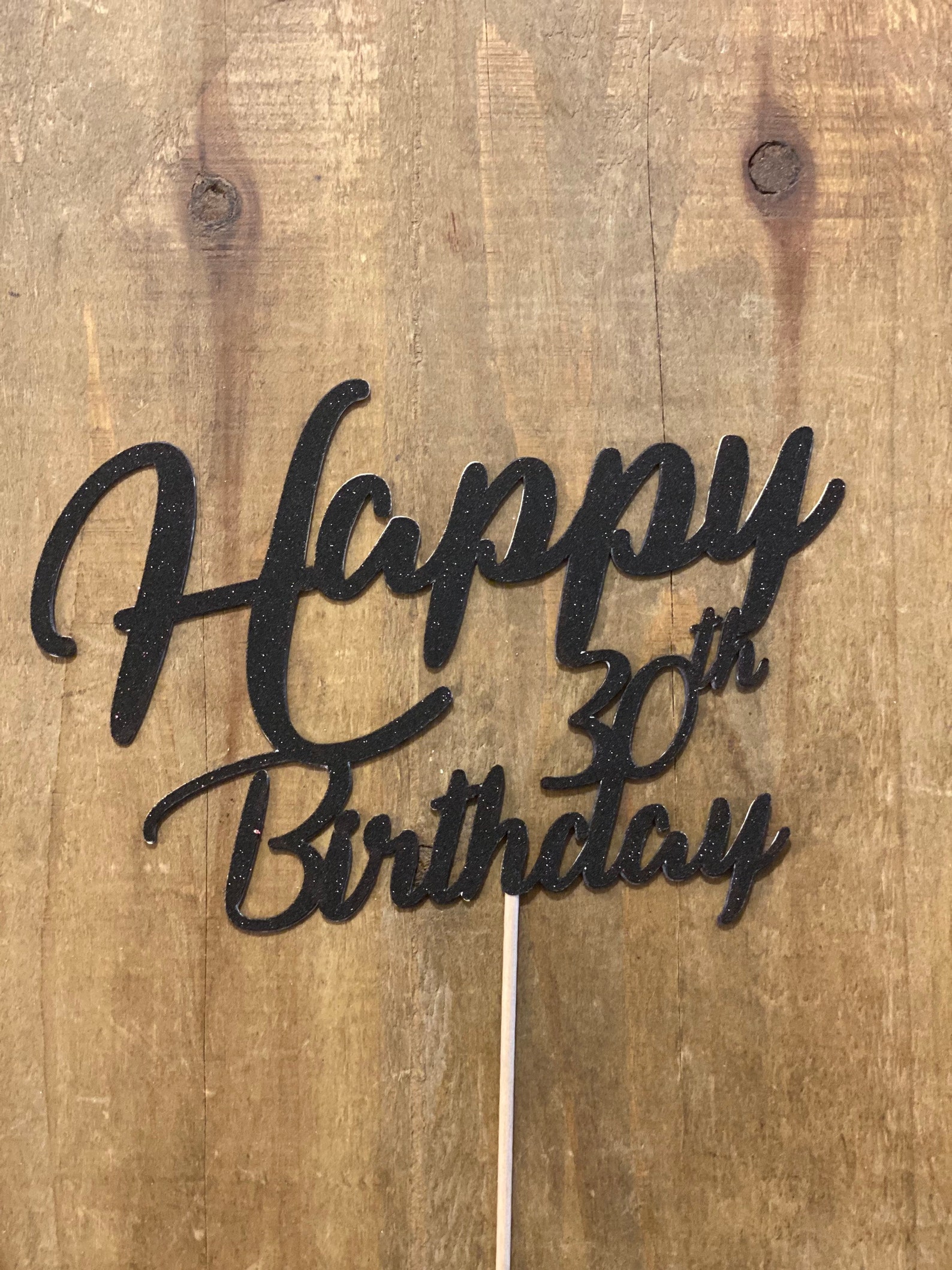 Happy 30th Cake Topper Double Sided Cake Topper Birthday | Etsy