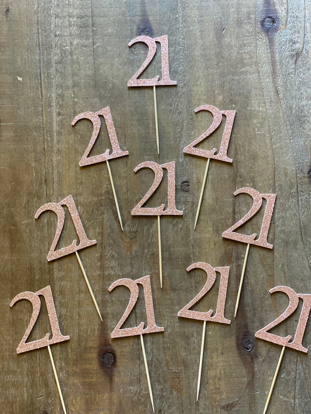 21st Birthday Cupcake Topper ,double Sided, Birthday Cupcake Topper ...