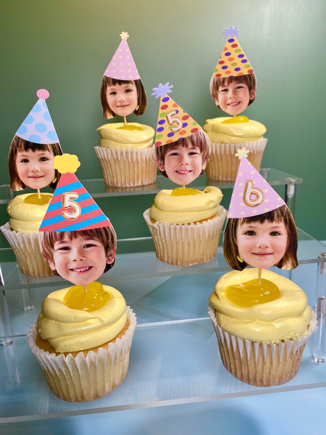 Face Cupcake Topper, 12 Pcs, Double Sided, Photo Cupcake Topper ...