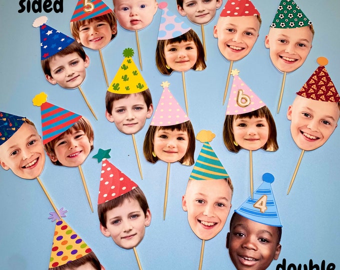 Personalized Picture Cupcake Toppers, Birthday Cupcake Toppers, Picture ...