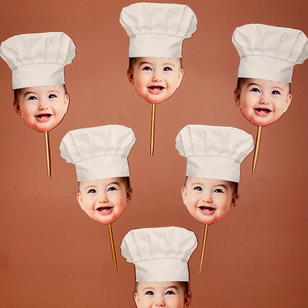 Chef Cupcake Toppers - Etsy