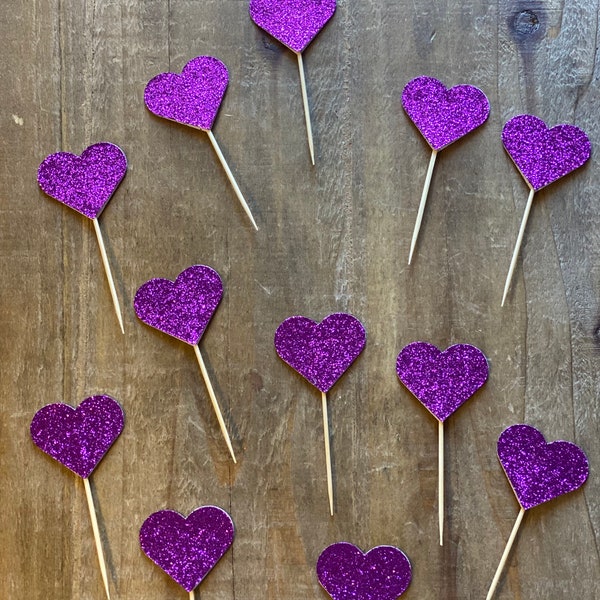 Heart Cupcake Topper - Etsy