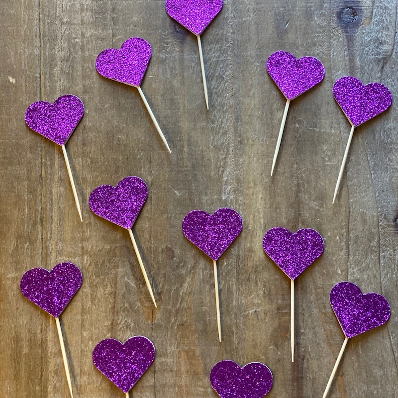 Heart Cupcake Topper - Etsy