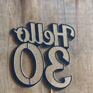 Hello 30 Cake Topper, Double Sided, Cake Topper, Birthday Cake Topper ...