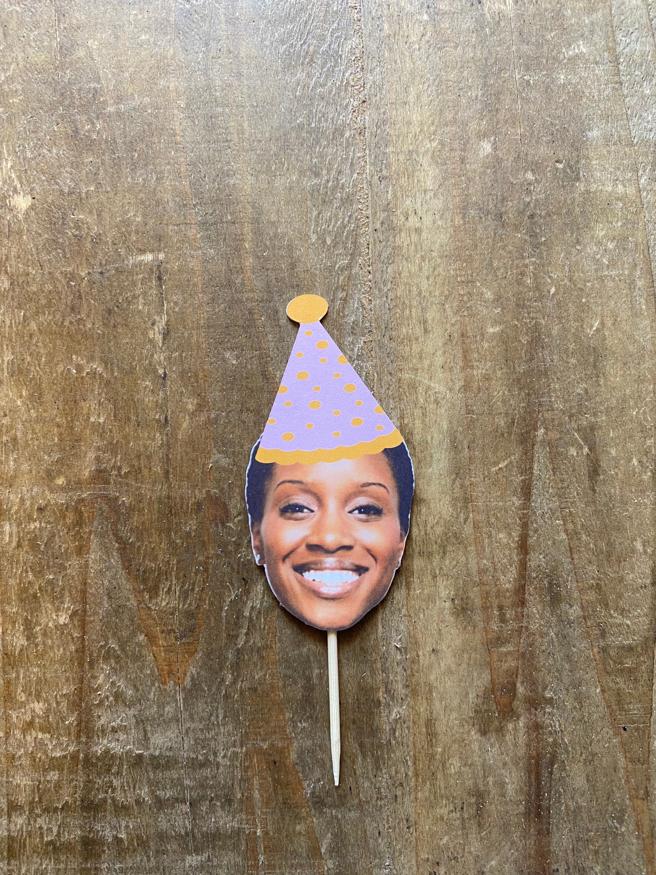 Party Hat Cupcake Topper DOUBLE SIDED Face Cupcake Topper - Etsy