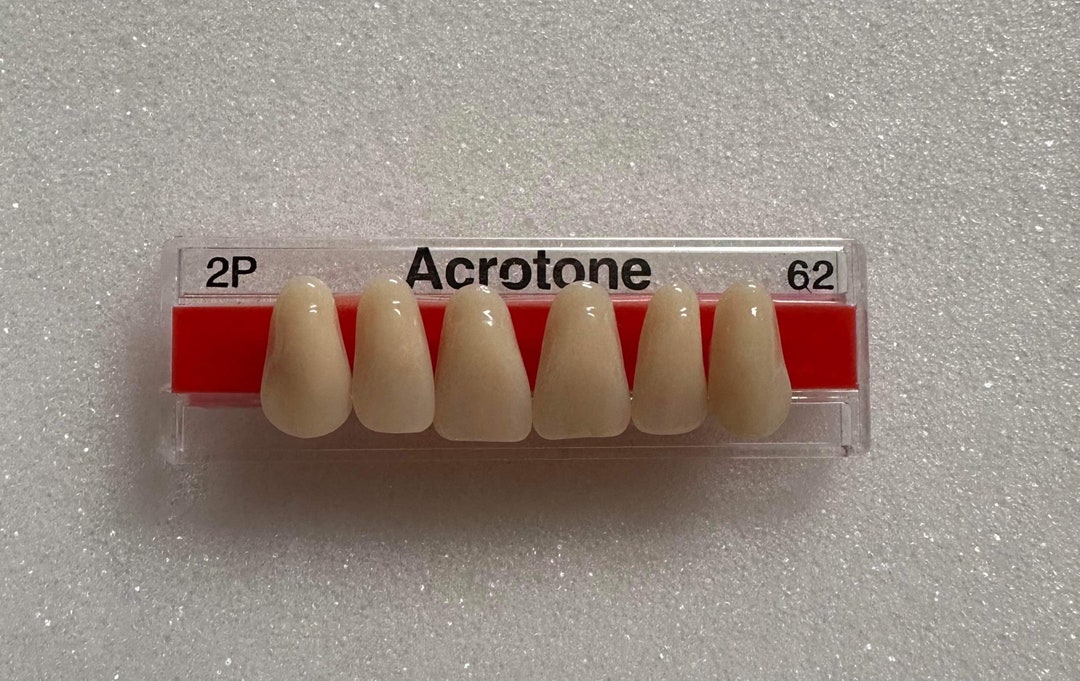 6 Upper Anterior Acrylic Denture Teeth - Etsy