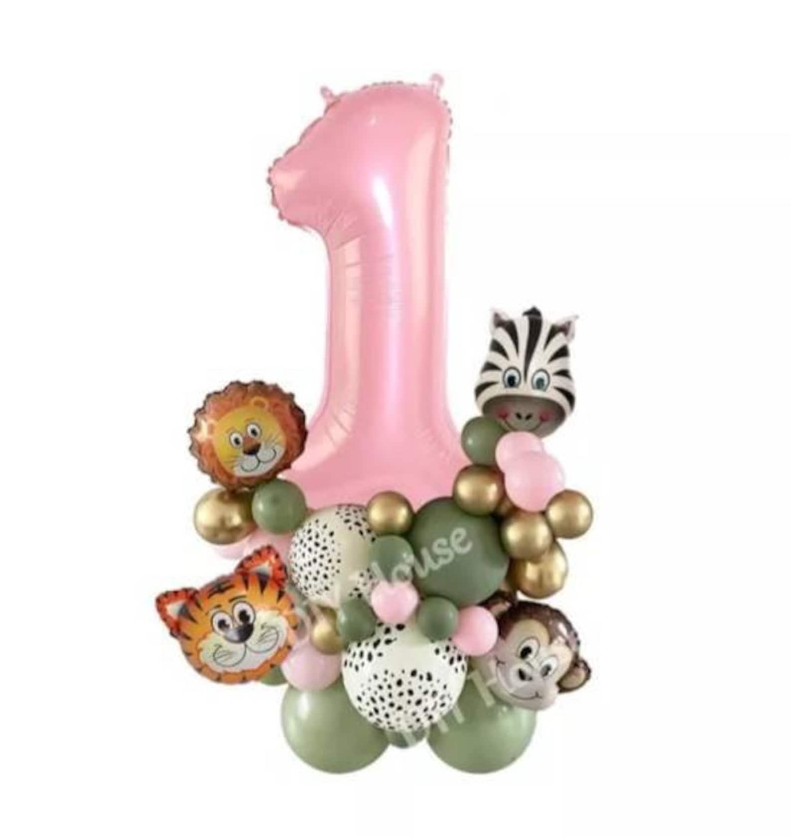Wild One Safari Balloon DIY Kit 100 Pcs Birthday Number. - Etsy