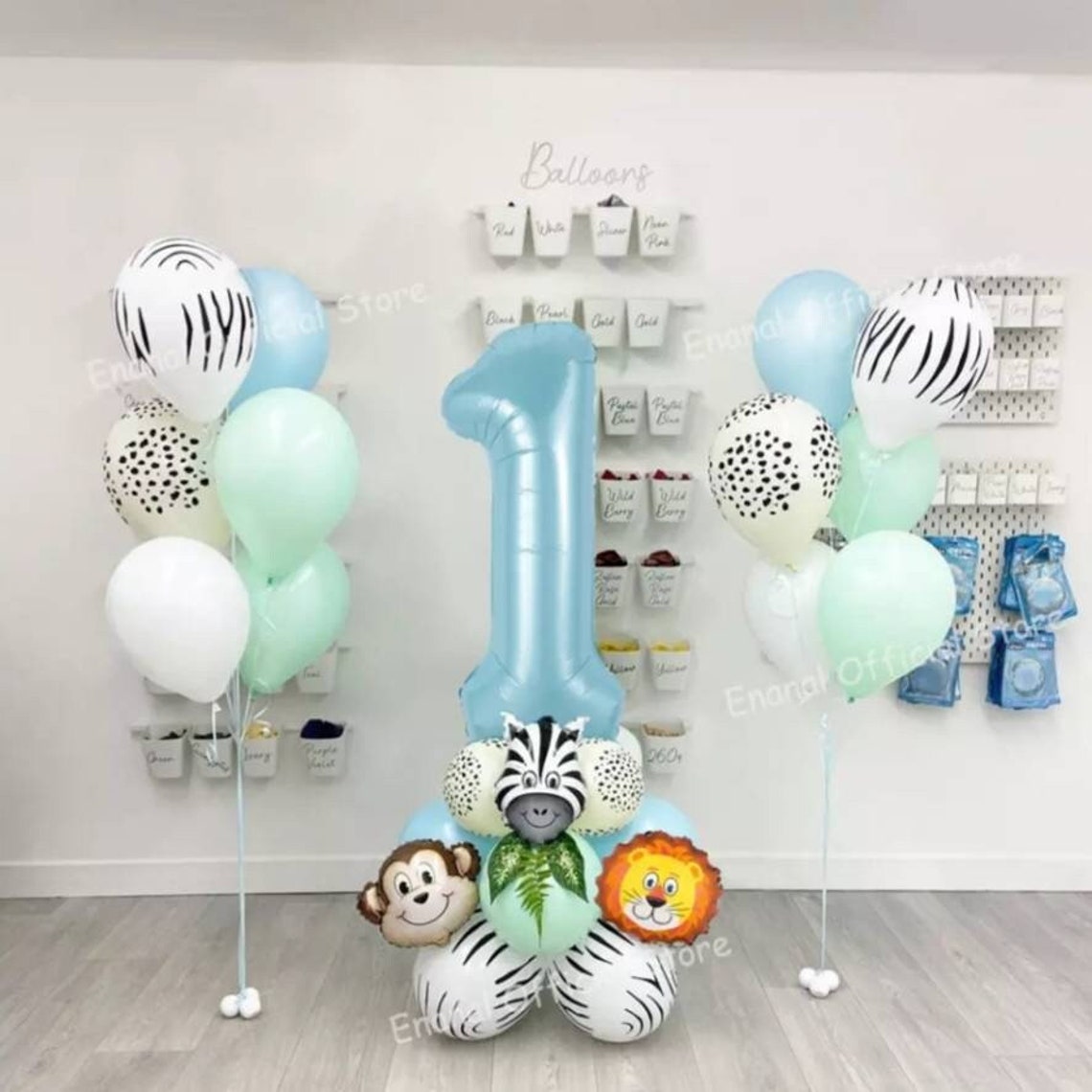 Wild One Party. Safari Balloon DIY Set. Birthday Number Light - Etsy