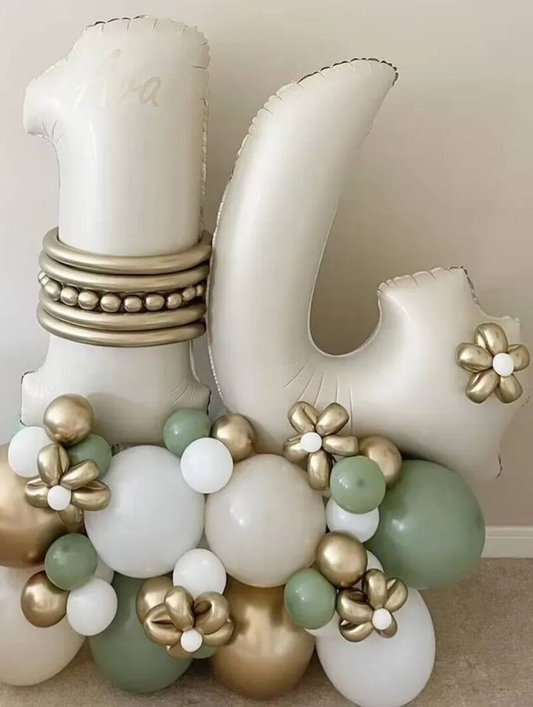 CUSTOMISED Double Number Balloon Stack Birthday Milestones examples ...