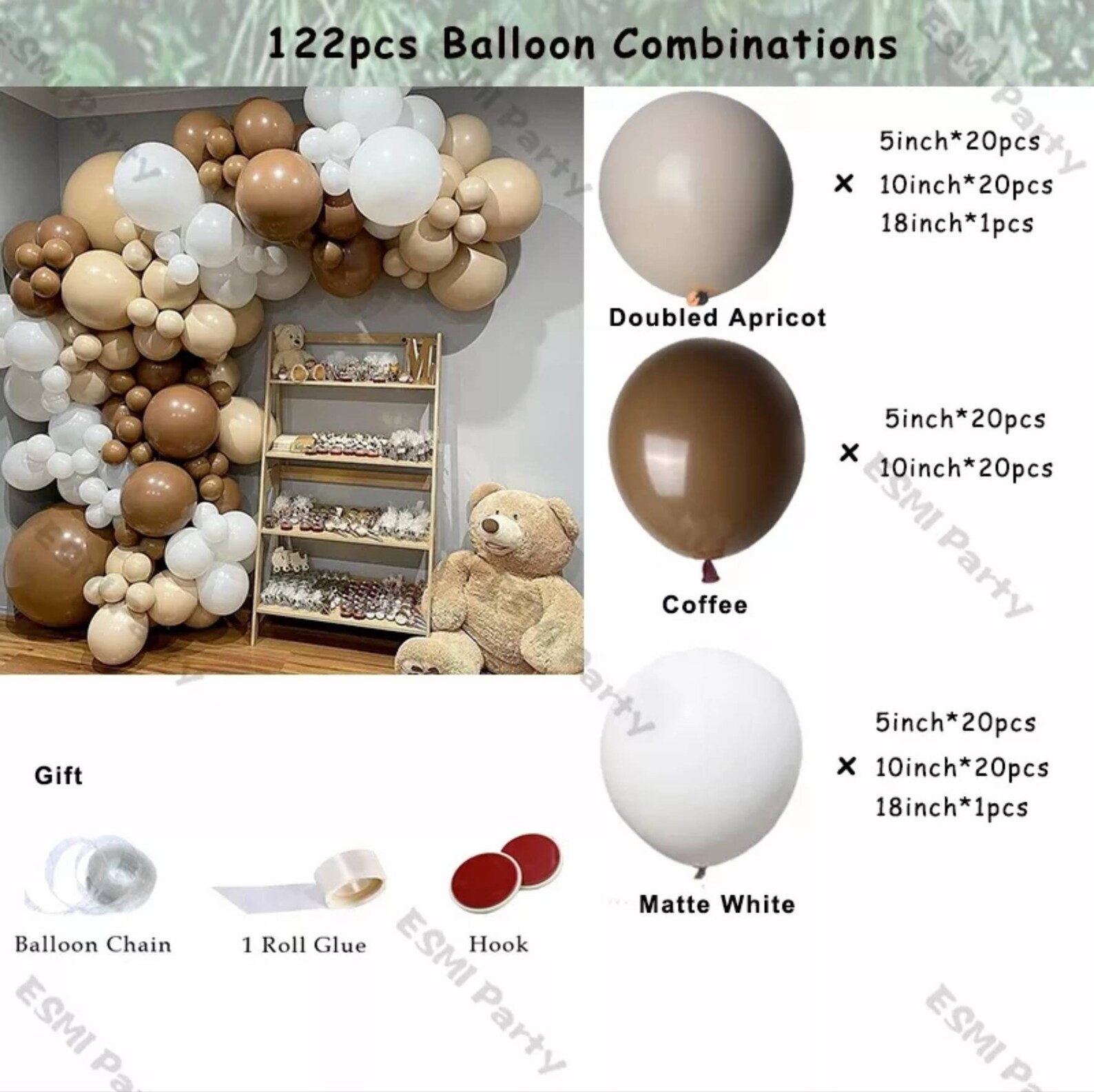 Balloon Arch Garland Kit 122 Piece Including Doubled | Etsy