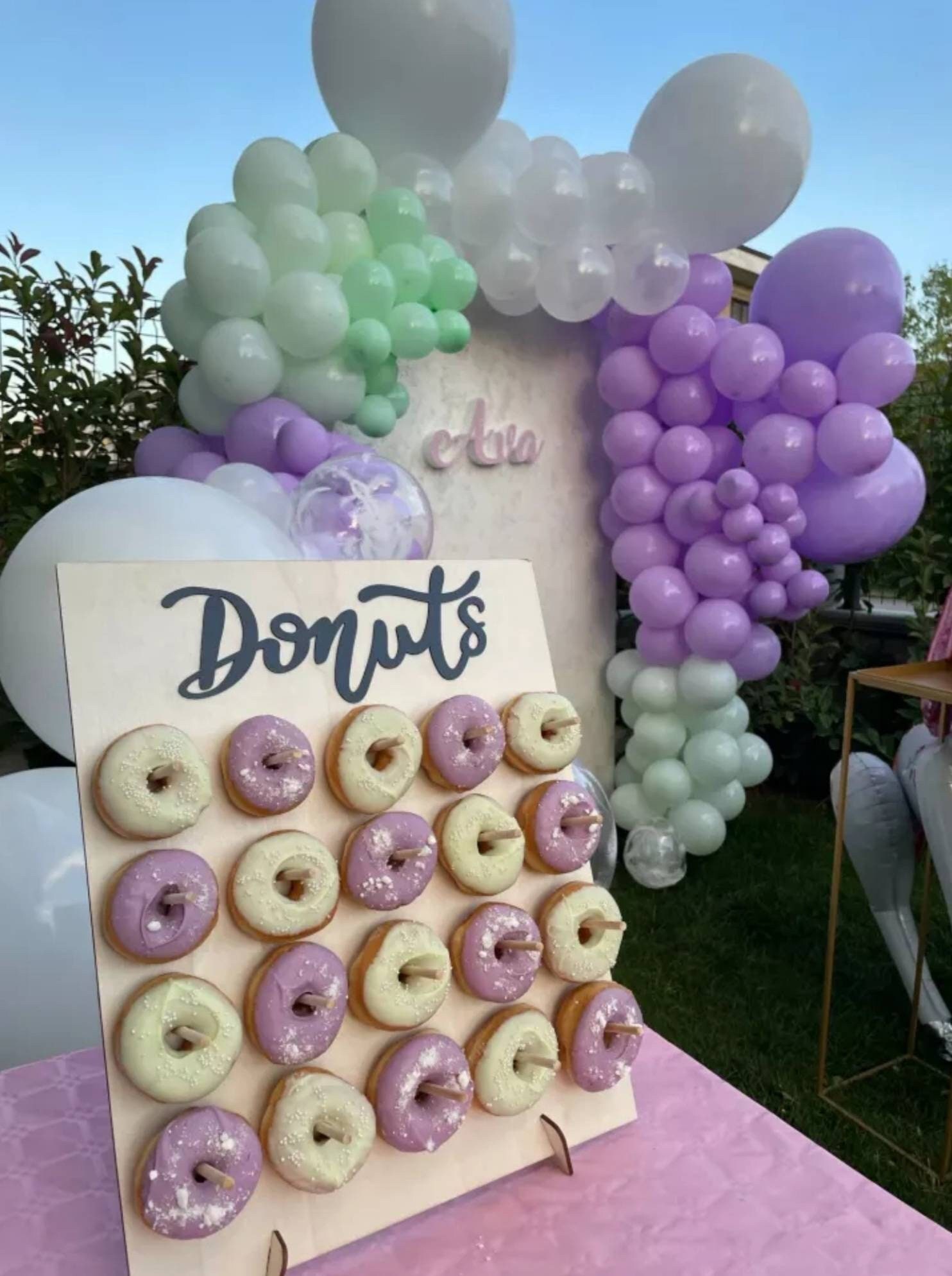 Banners & Signs Party Supplies Holds 20 & Stack Stand Donut Wall Large ...