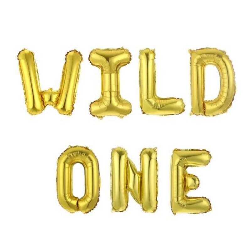 Wild One Balloons. White Number Balloon. Green Wild Safari - Etsy