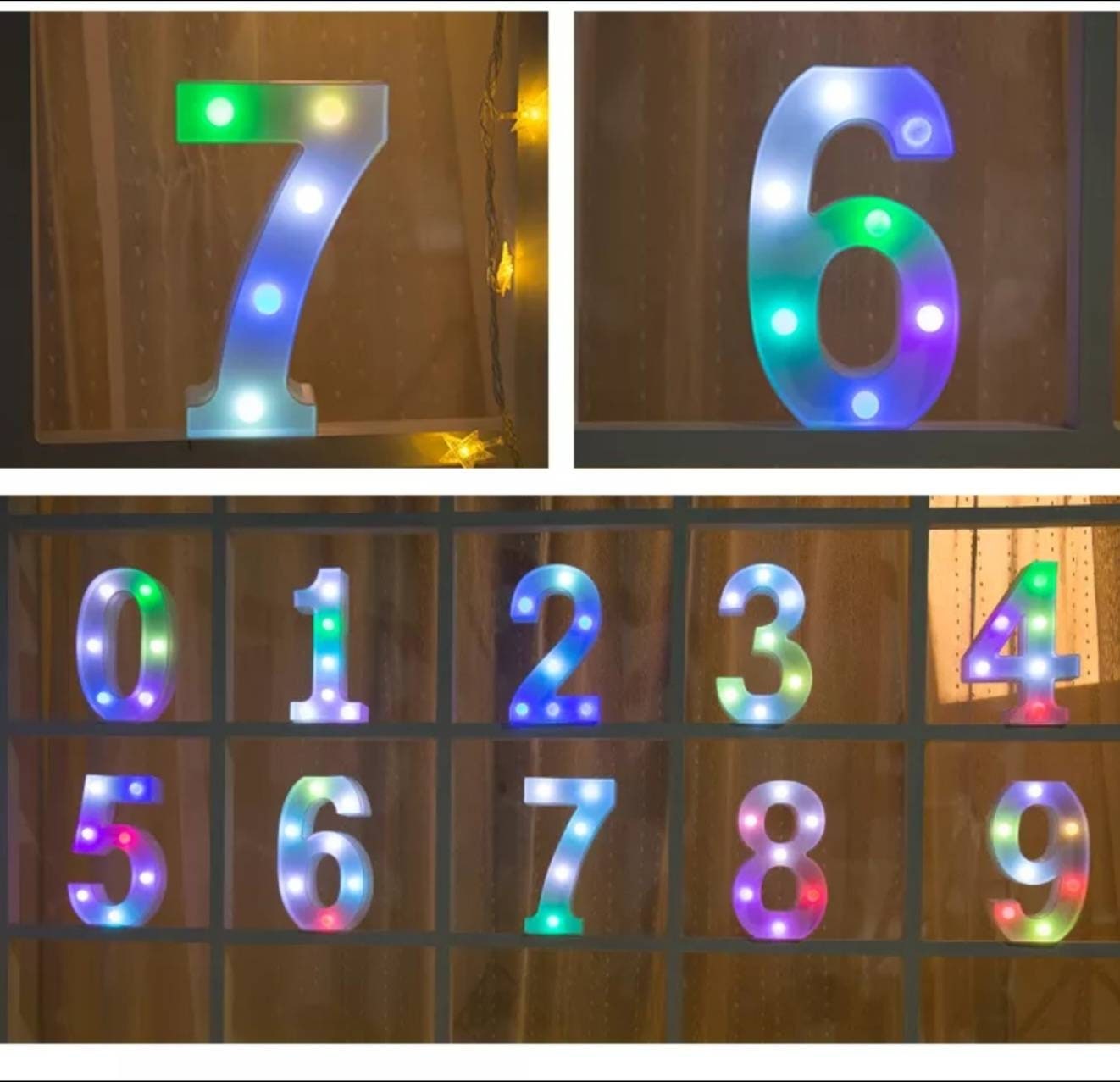 LED Letters Numbers 22cm Height. Colour Event Decor. Wedding - Etsy