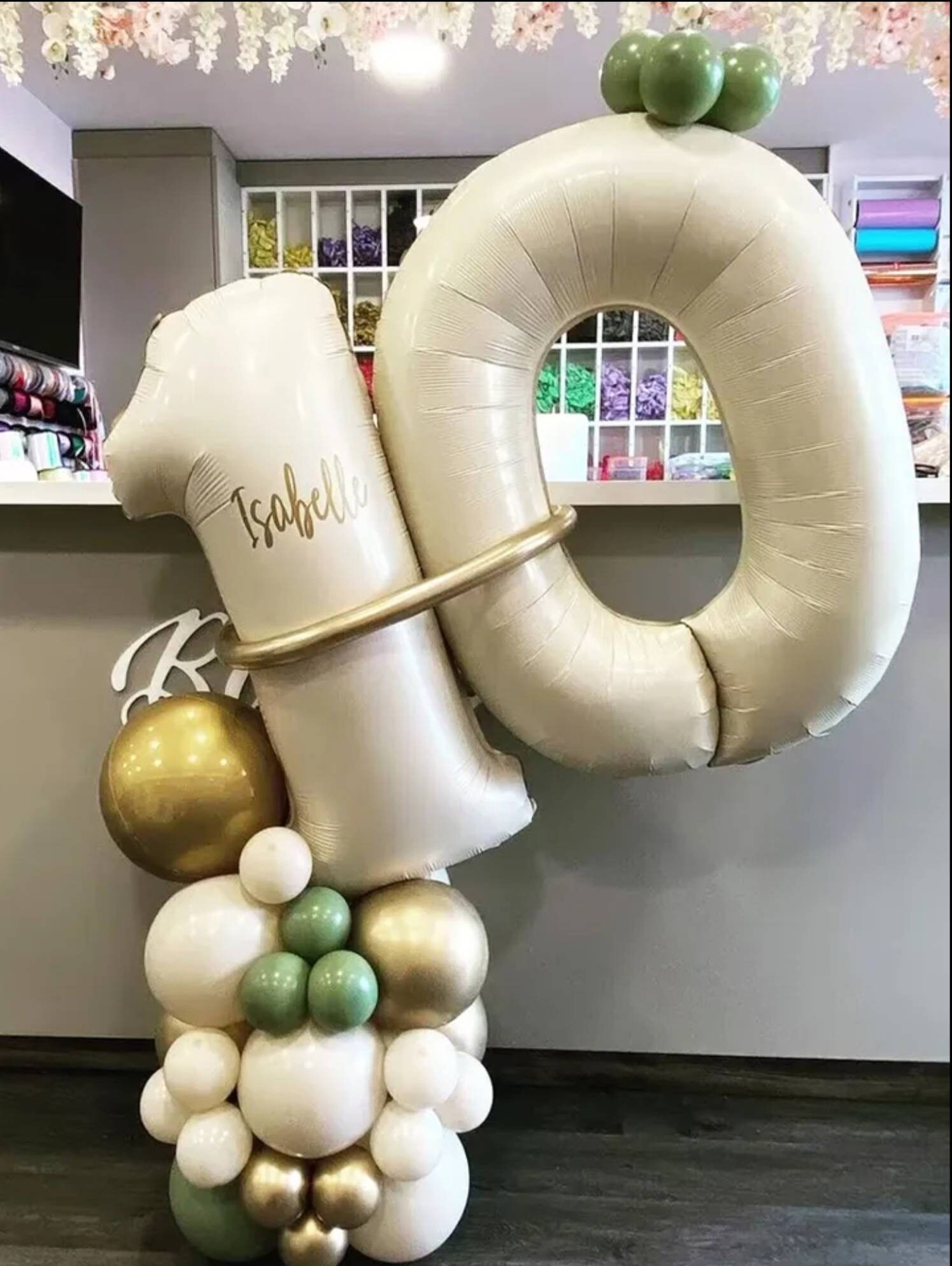 CUSTOMISED Double Number Balloon Stack Birthday Milestones - Etsy UK