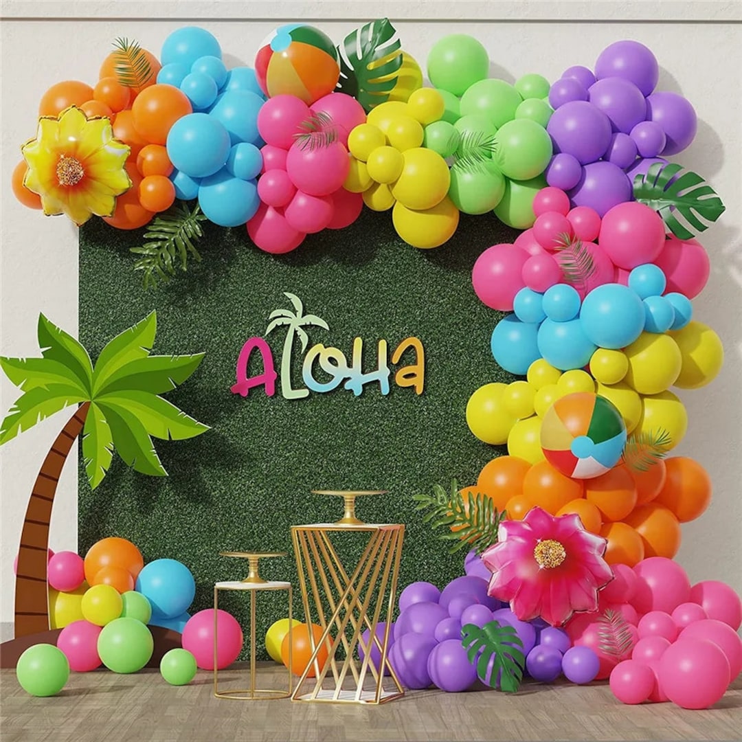 Balloon Arch Garland Kit 131 Piece Tropical Summer Hawaii - Etsy