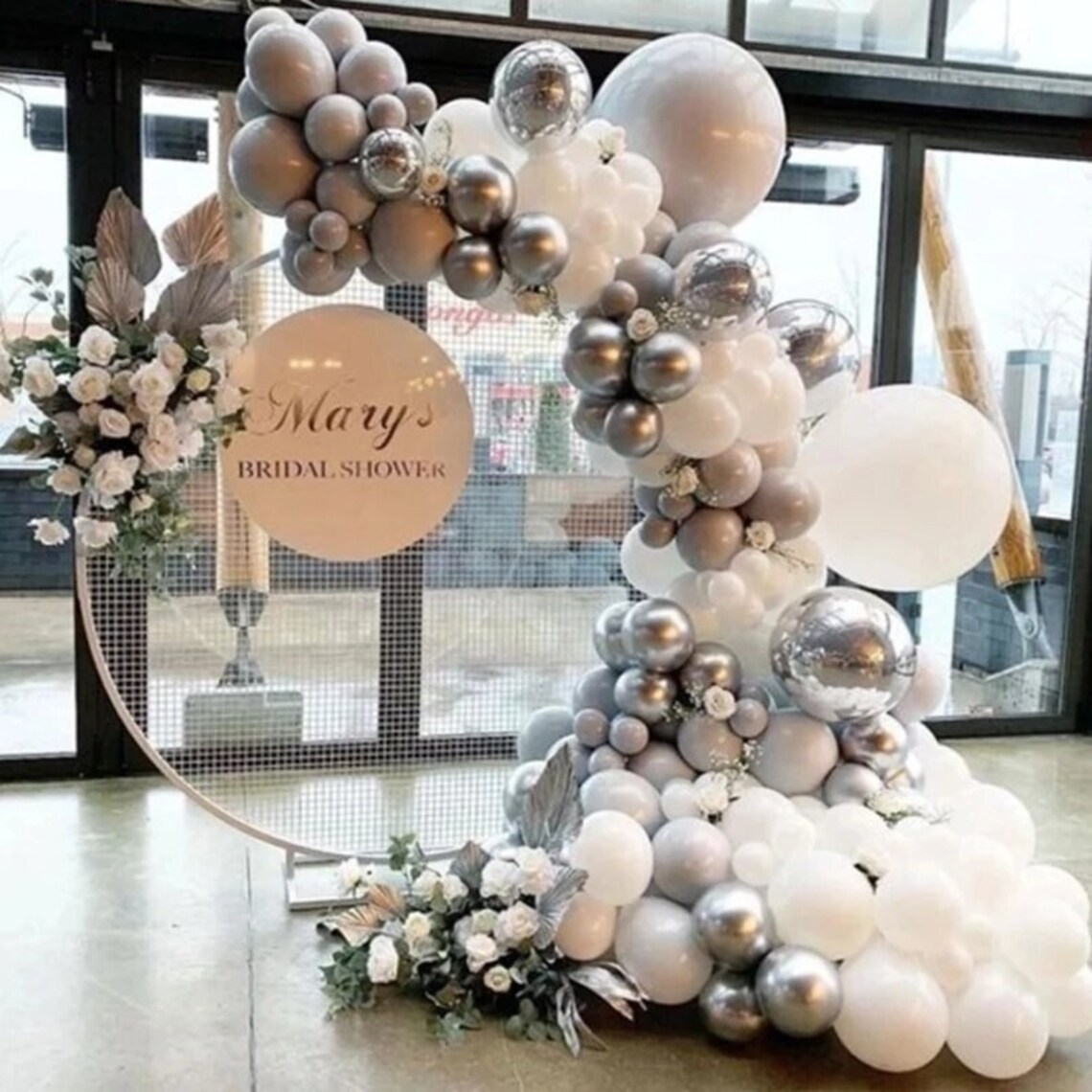 Balloon Arch Garland Kit 92 Piece Winter Silver Grey White - Etsy UK