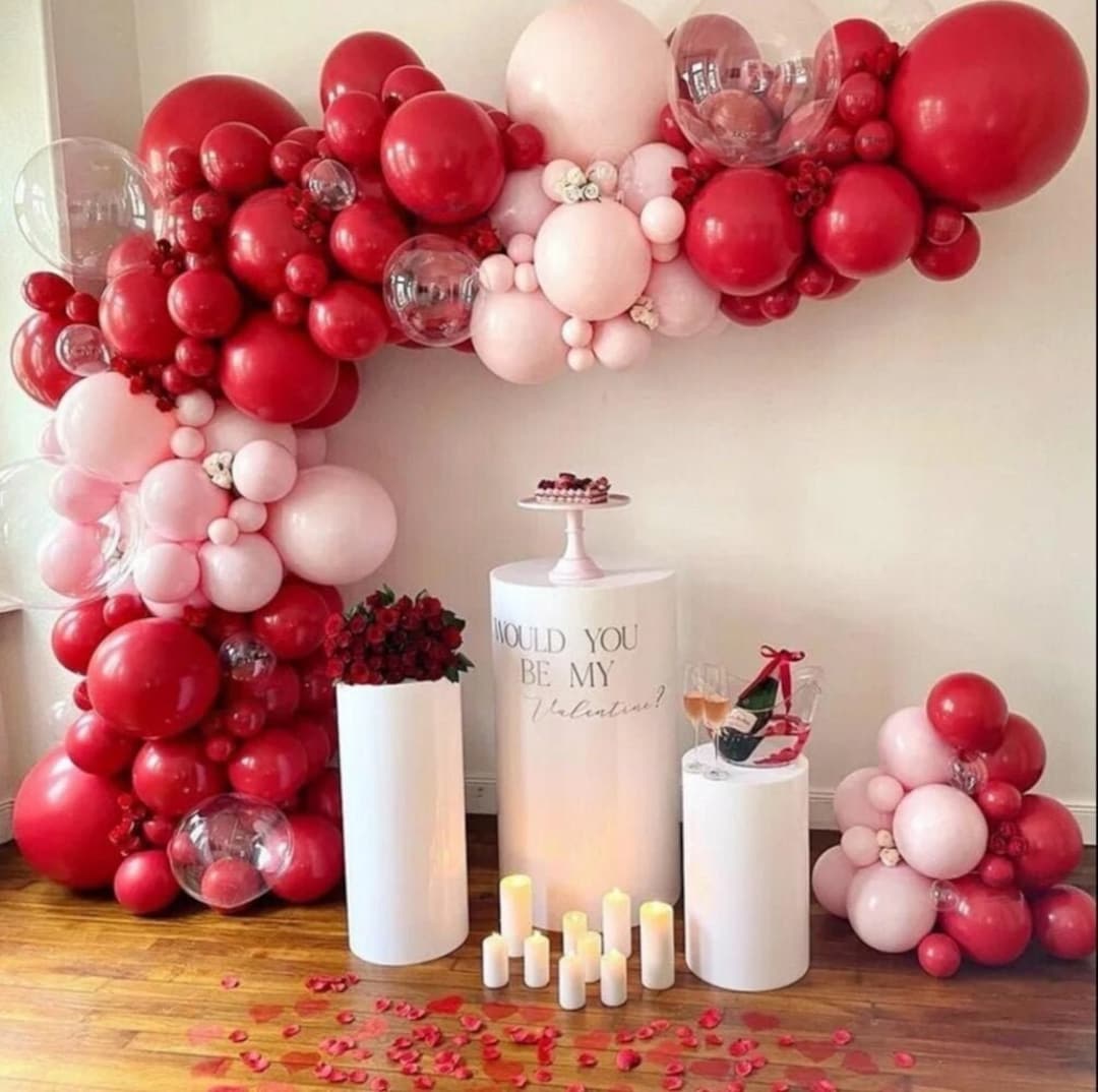 Red Pink Balloon Arch Garland Kit 177 Piece Valentines Day - Etsy