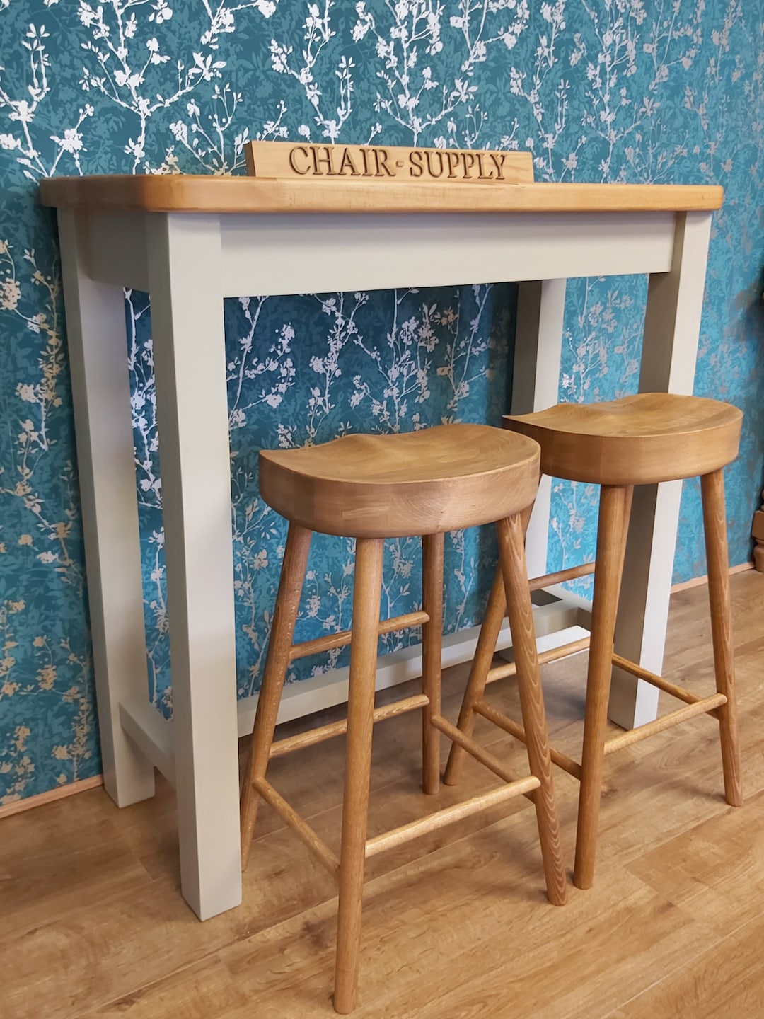 Made to Order Wooden Breakfast Bar With Two Shaker Style Dining Bar ...