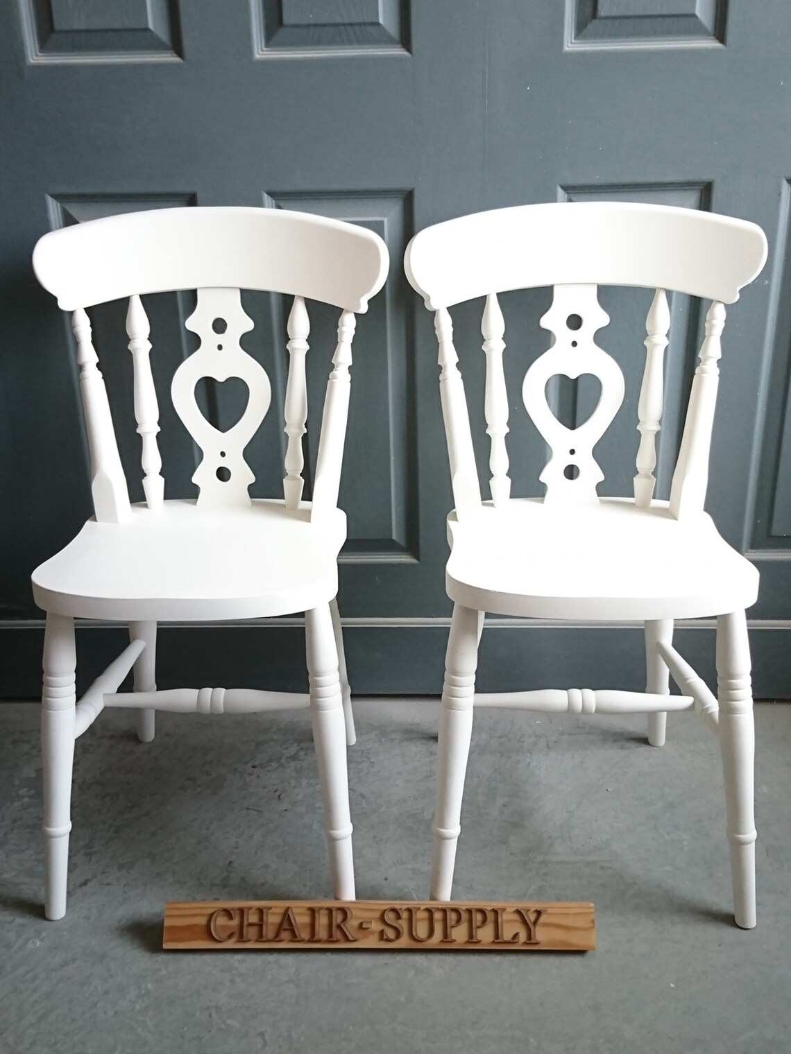 New Solid Beech Heart Back Kitchen Dining Chair Painted in - Etsy UK