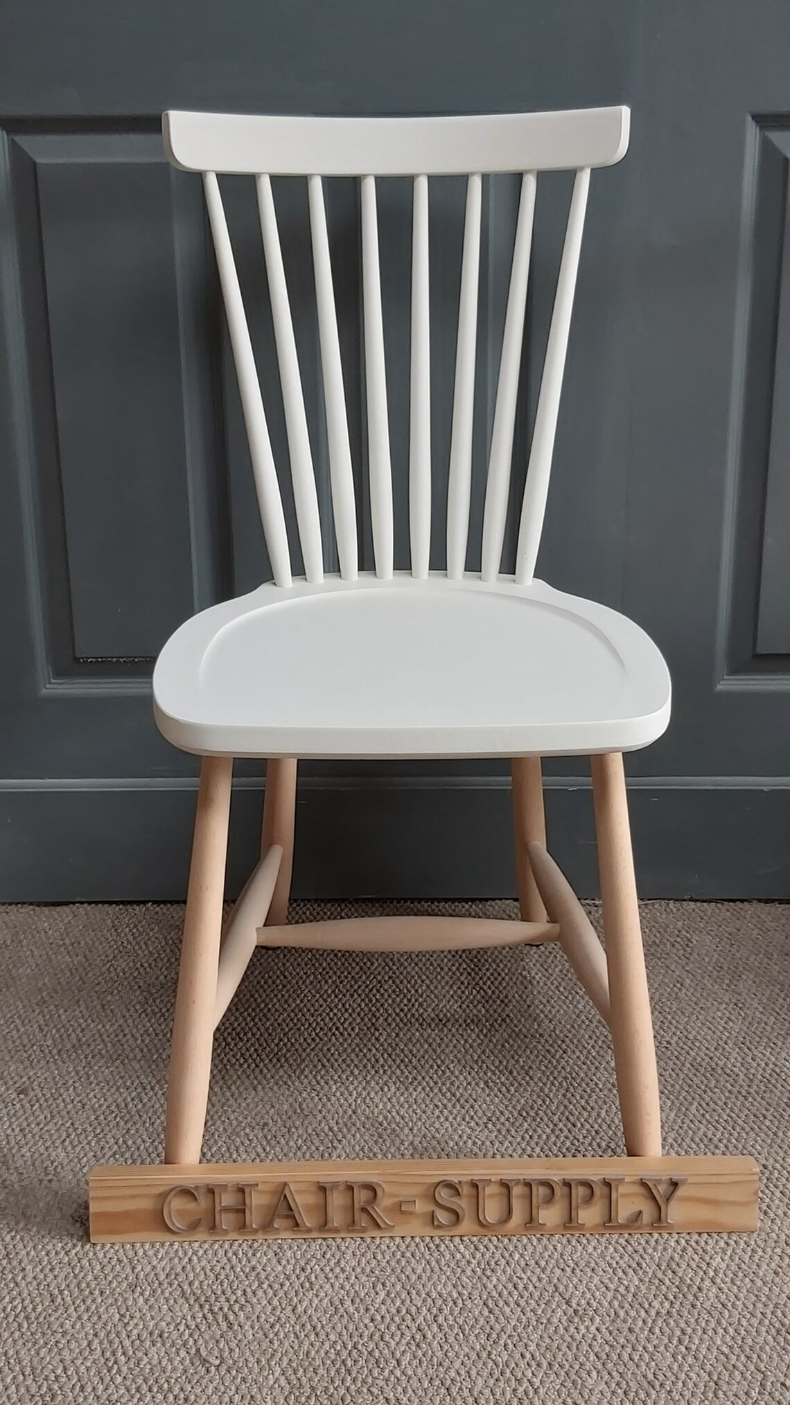 2 Tone Painted Solid Beech Spindle Kitchen Dining Chair | Etsy