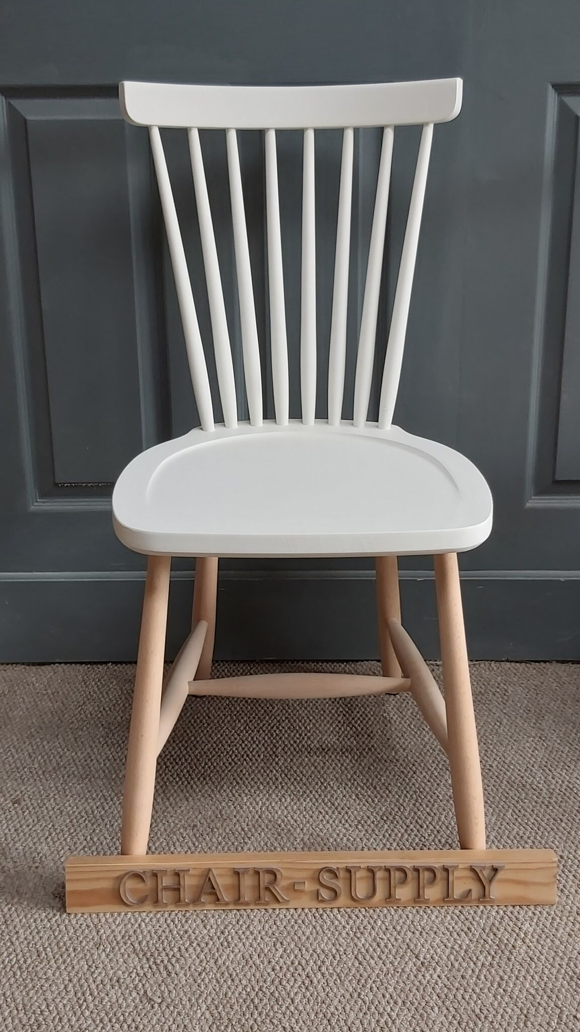 2 Tone Painted Solid Beech Spindle Kitchen Dining Chair | Etsy